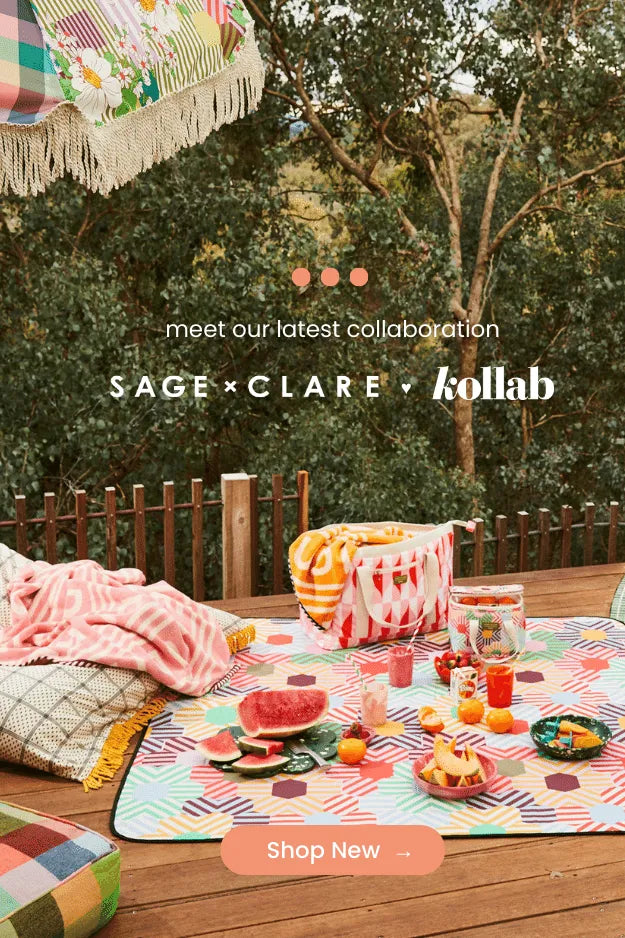 Kollab Picnic Mats, Tote Bags, Lunch Boxes, Beach Umbrellas & More!