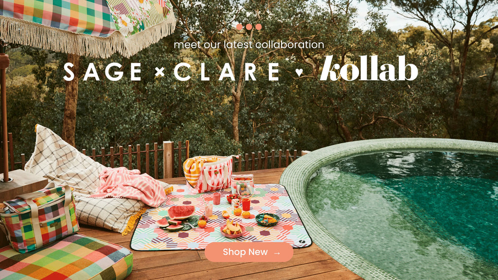 Kollab Picnic Mats, Tote Bags, Lunch Boxes, Beach Umbrellas & More!