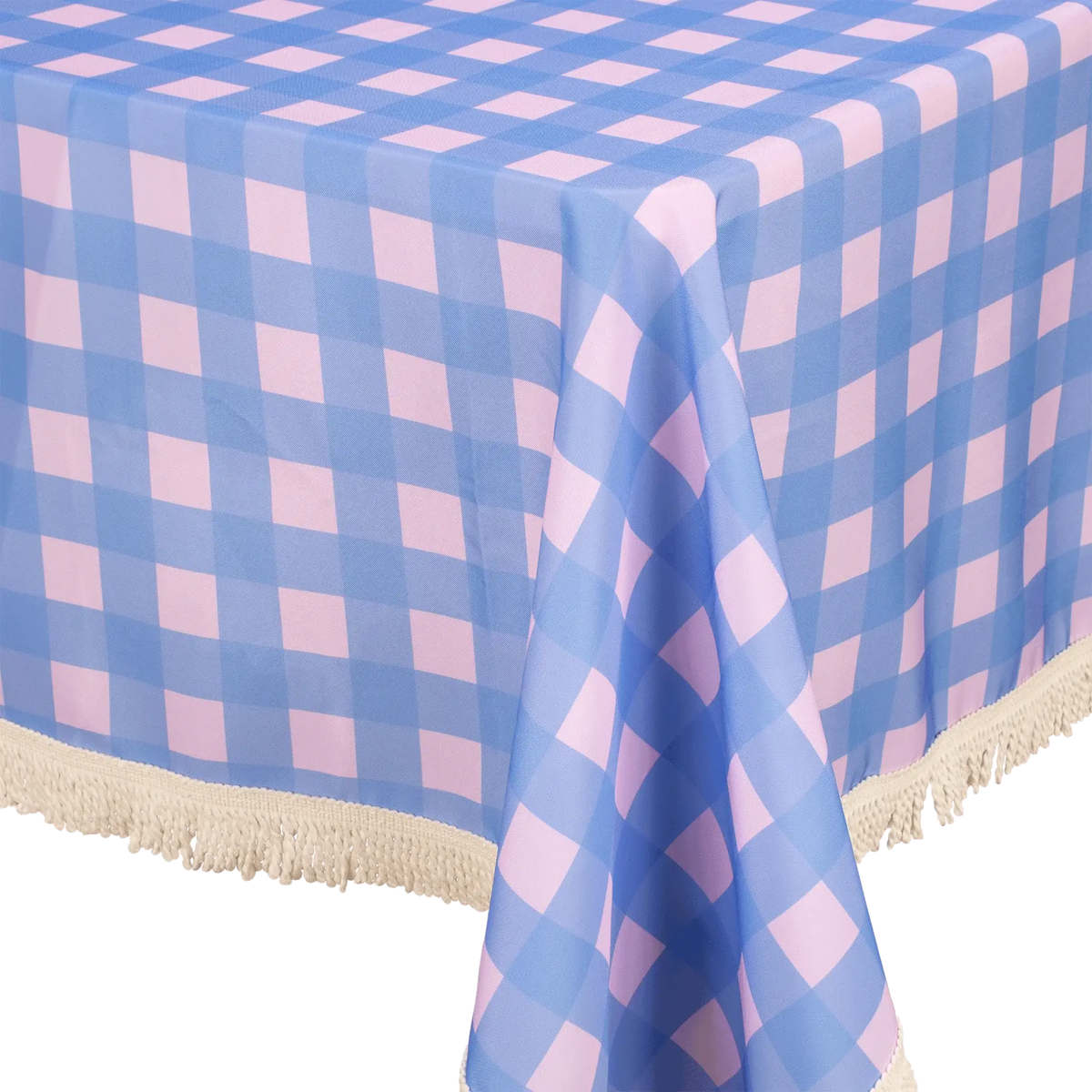 Fringed Tablecloth Skyberry Gingham – Kollab