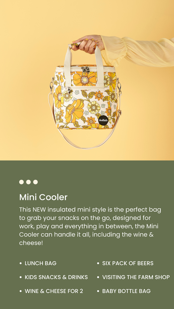 Buy Holiday Mini Cooler Candy Pink Check by Kollab Australia