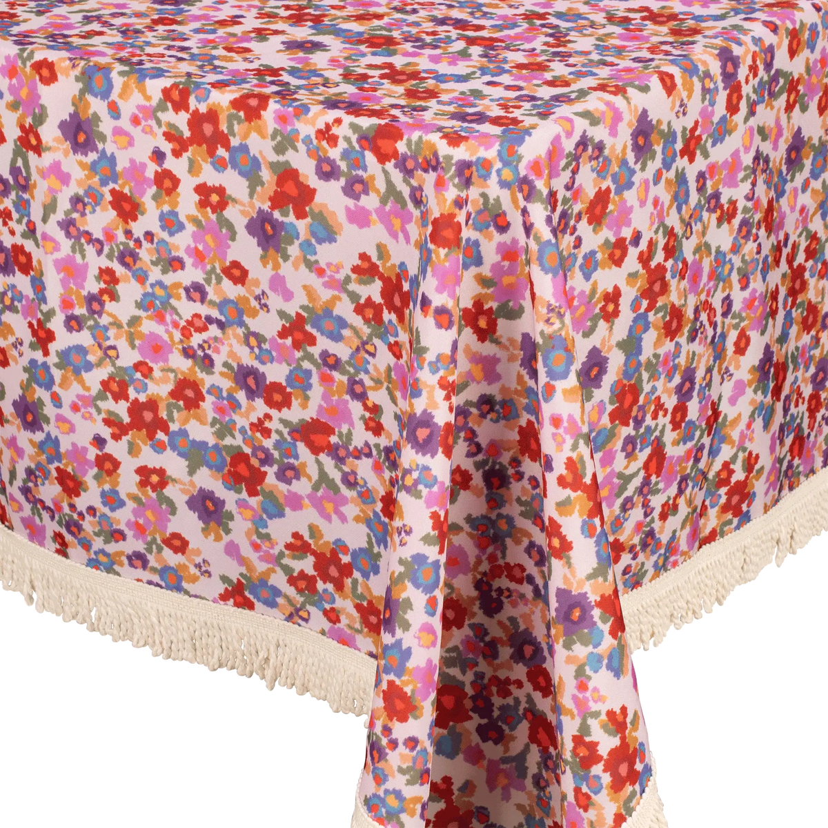 Fringed Tablecloth Retro Bloom – Kollab