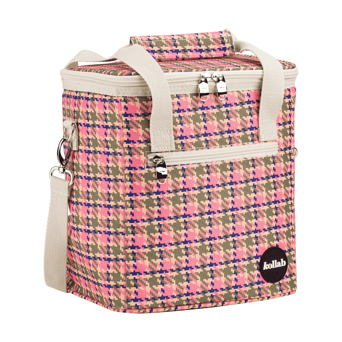 Mini Cooler Pink Houndstooth – Kollab